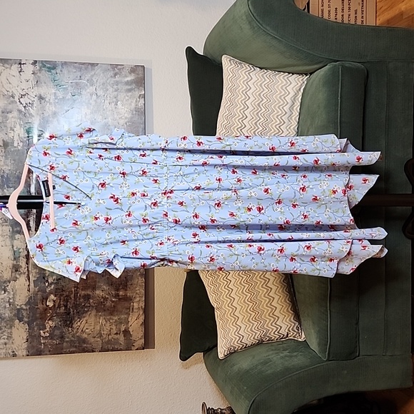 Lane Bryant | Dresses | 355 Lane Bryant Blue Floral Midi Dress | Poshmark